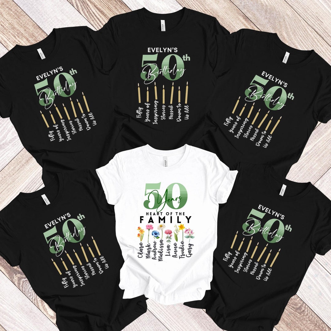 50th Birthday Shirt, 50th Group Shirts, 50th Custom Tee Shirt, 50th ...
