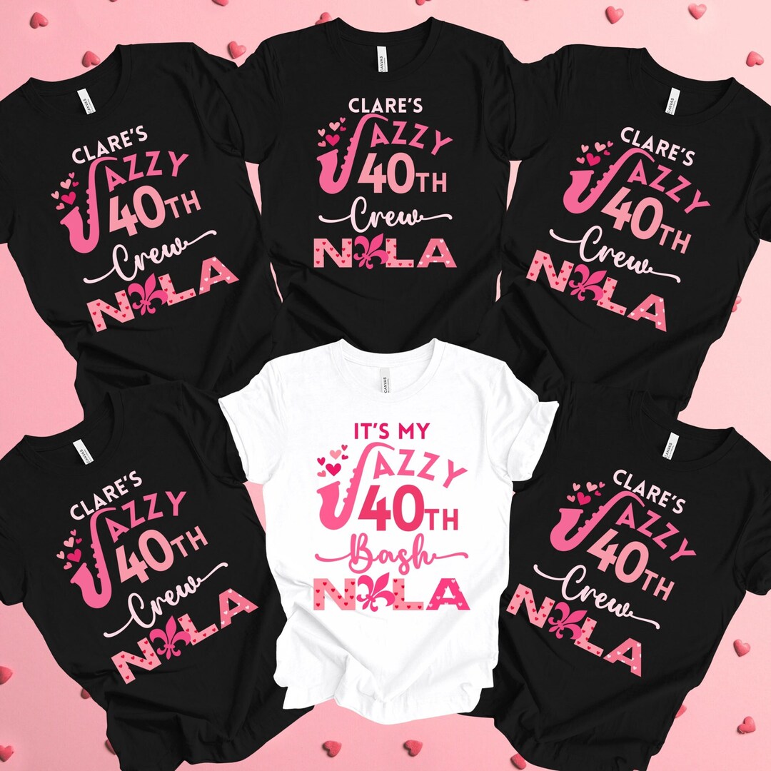 New Orleans 40th Birthday Shirt, Nola 40 Party Crew Tees, Matching ...