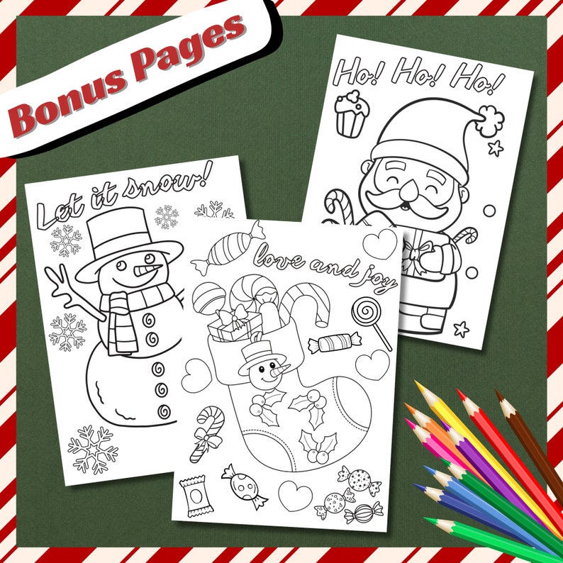 Letter to Santa PRINTABLE, Dear Santa, Kids Christmas List, Bonus ...