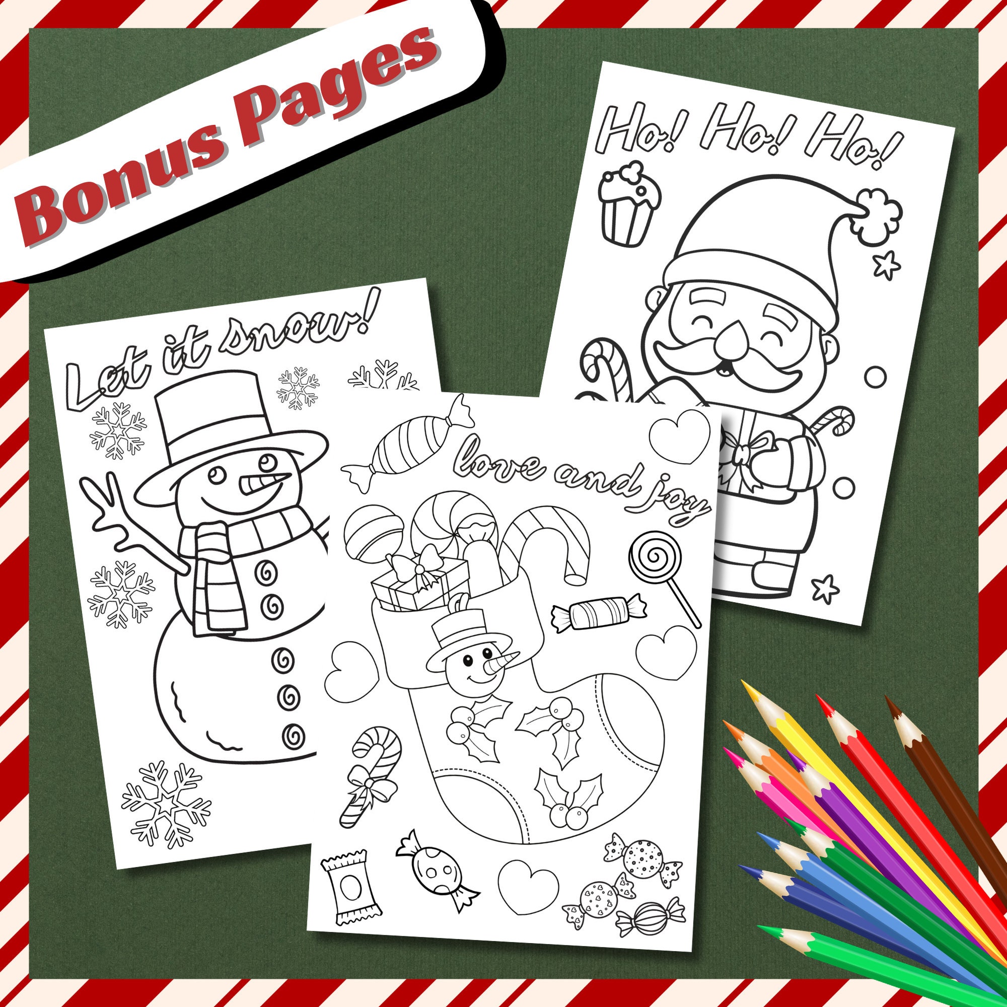 Letter to Santa PRINTABLE, Dear Santa, Kids Christmas List, Bonus ...