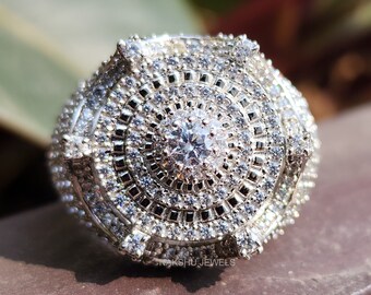 Moissanite Hip Hop Ring - Etsy