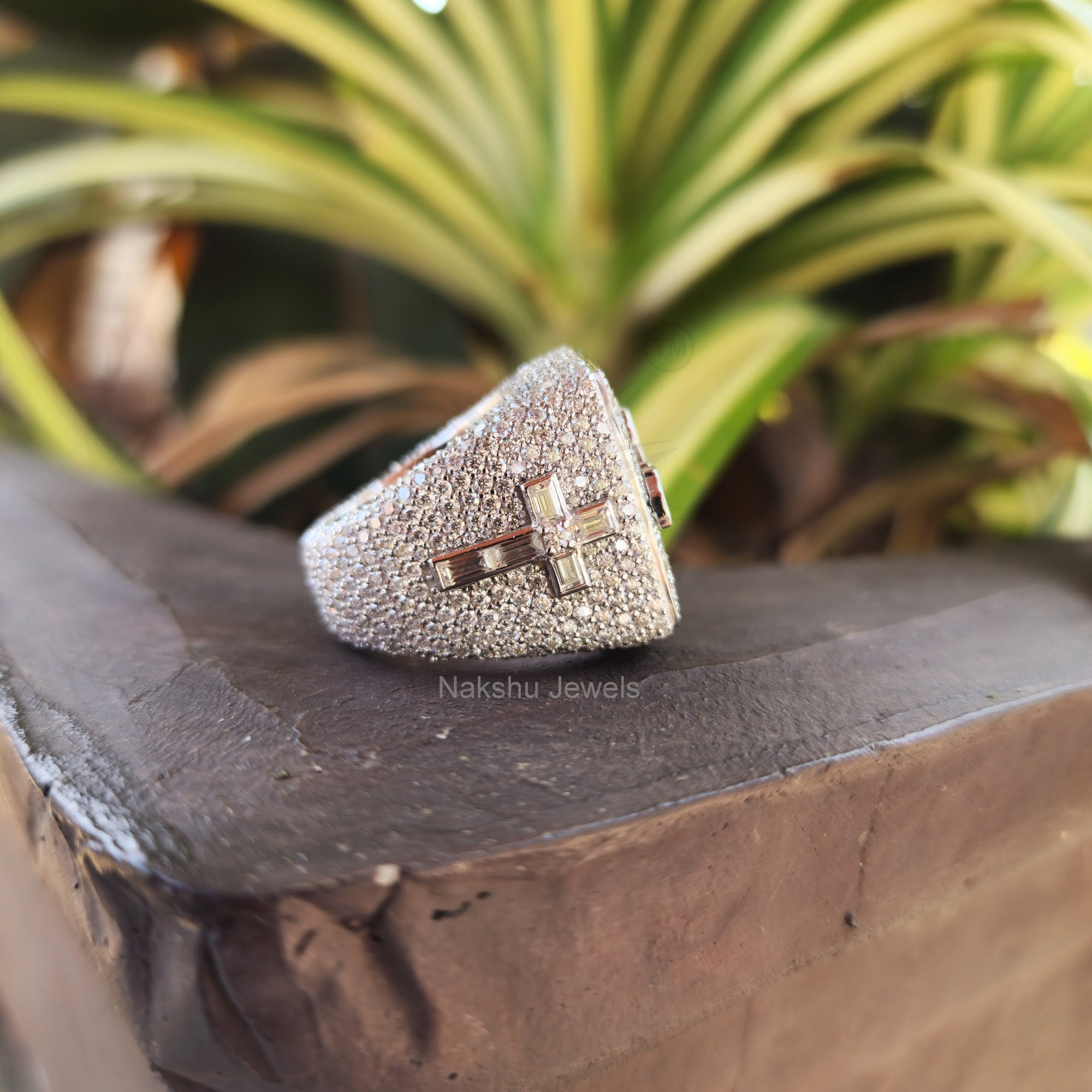 Ice Out Personalized Name Rings for Men, Statement Ring, Men Ice Out ...