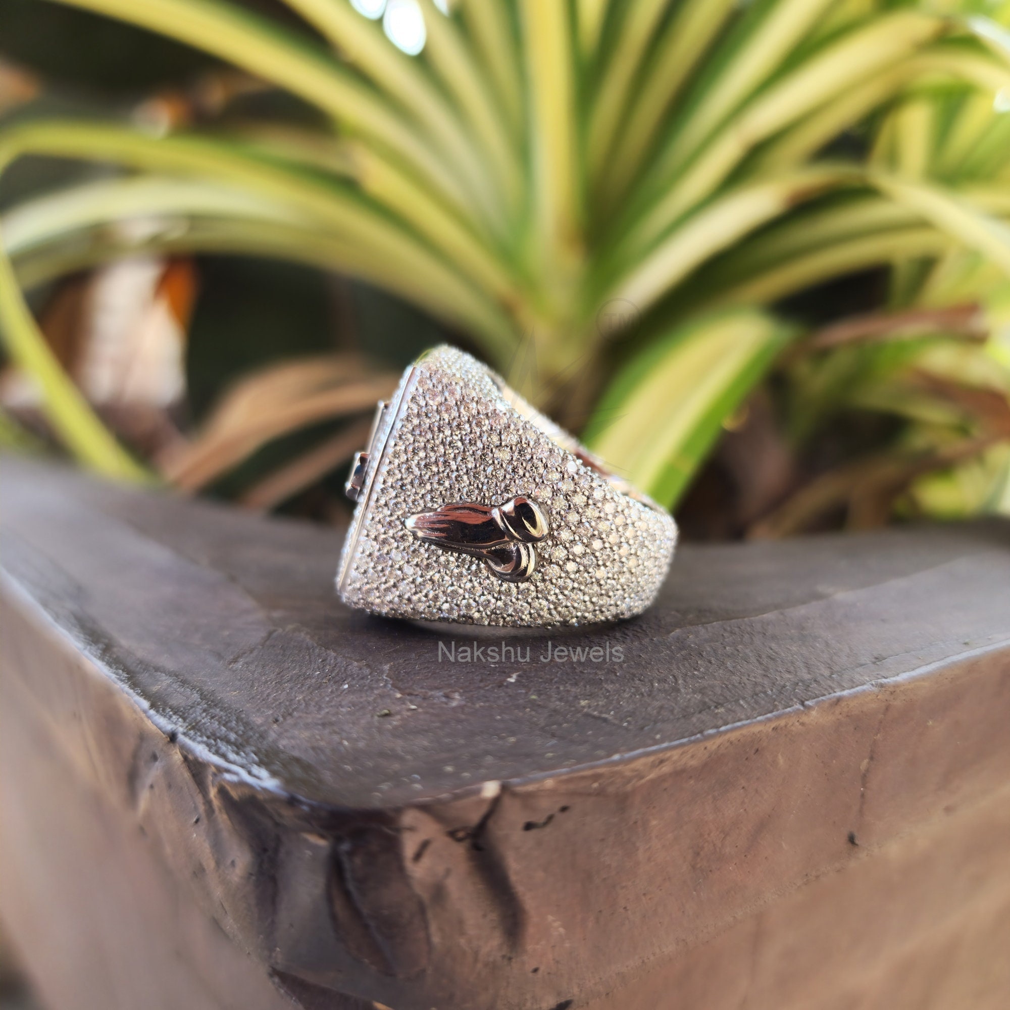 Ice Out Personalized Name Rings for Men, Statement Ring, Men Ice Out ...