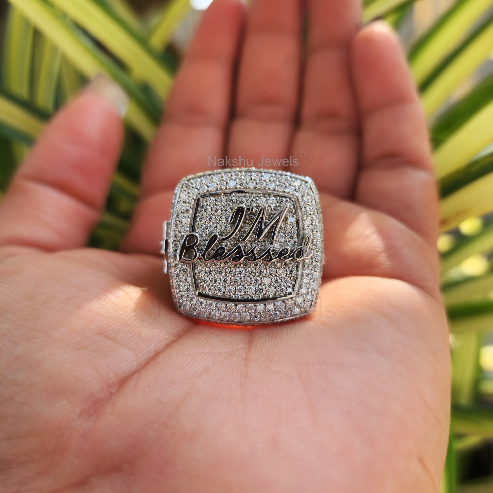 Ice Out Personalized Name Rings for Men, Statement Ring, Men Ice Out ...