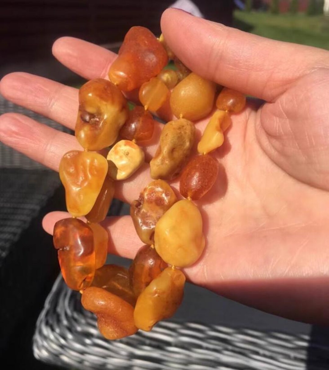 Authentic Danish Amber Drops Raw Amber Necklace Men Women Healing ...