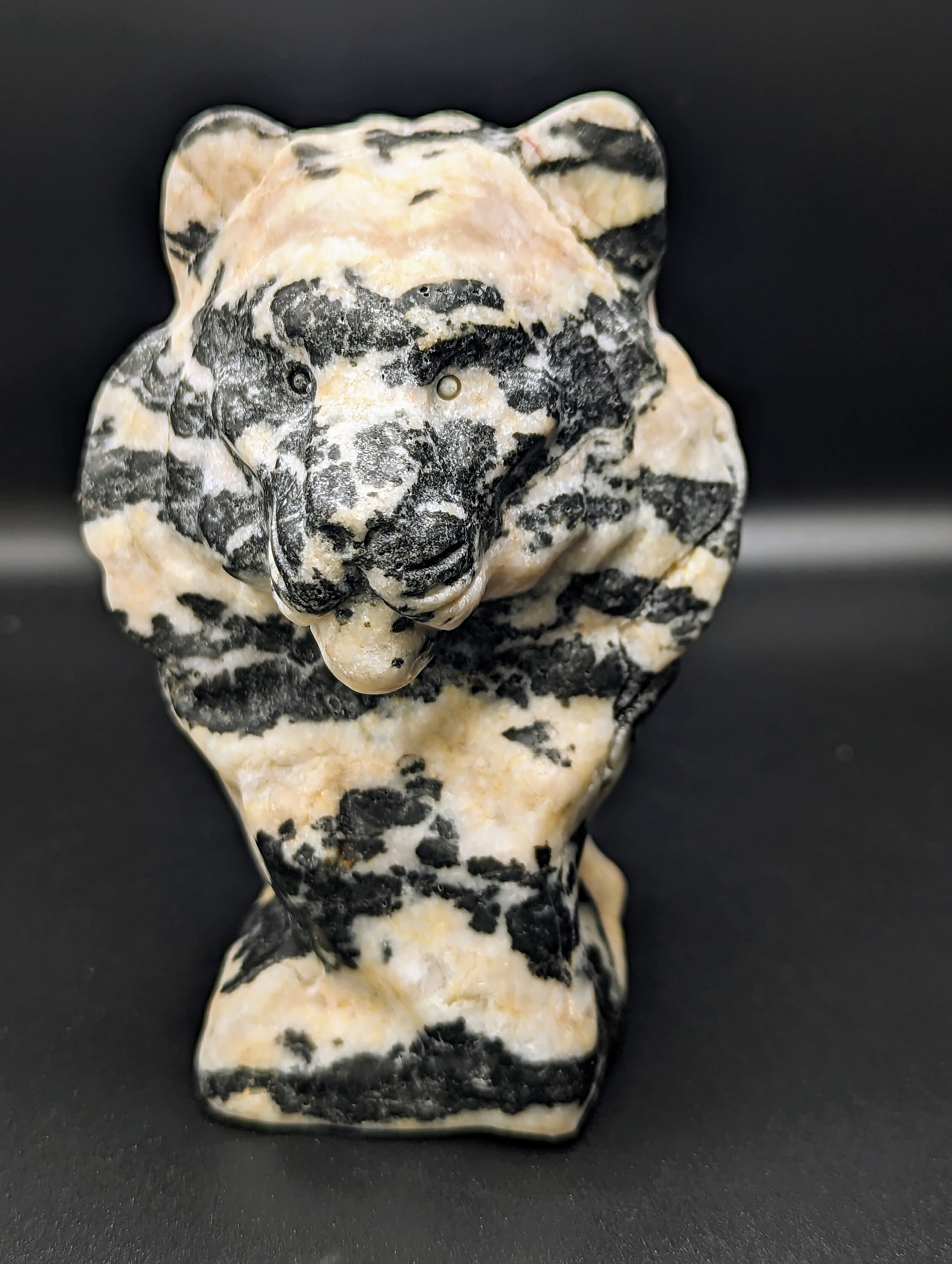Black and White Zebra Jasper Wolf Bust, Wolf Head, Natural Decor - Etsy