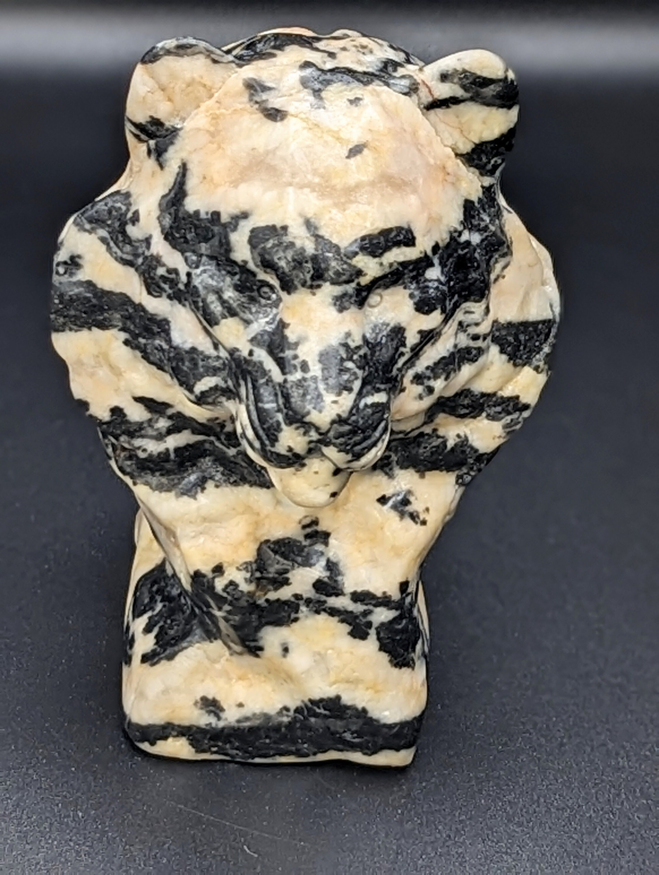 Black and White Zebra Jasper Wolf Bust, Wolf Head, Natural Decor - Etsy