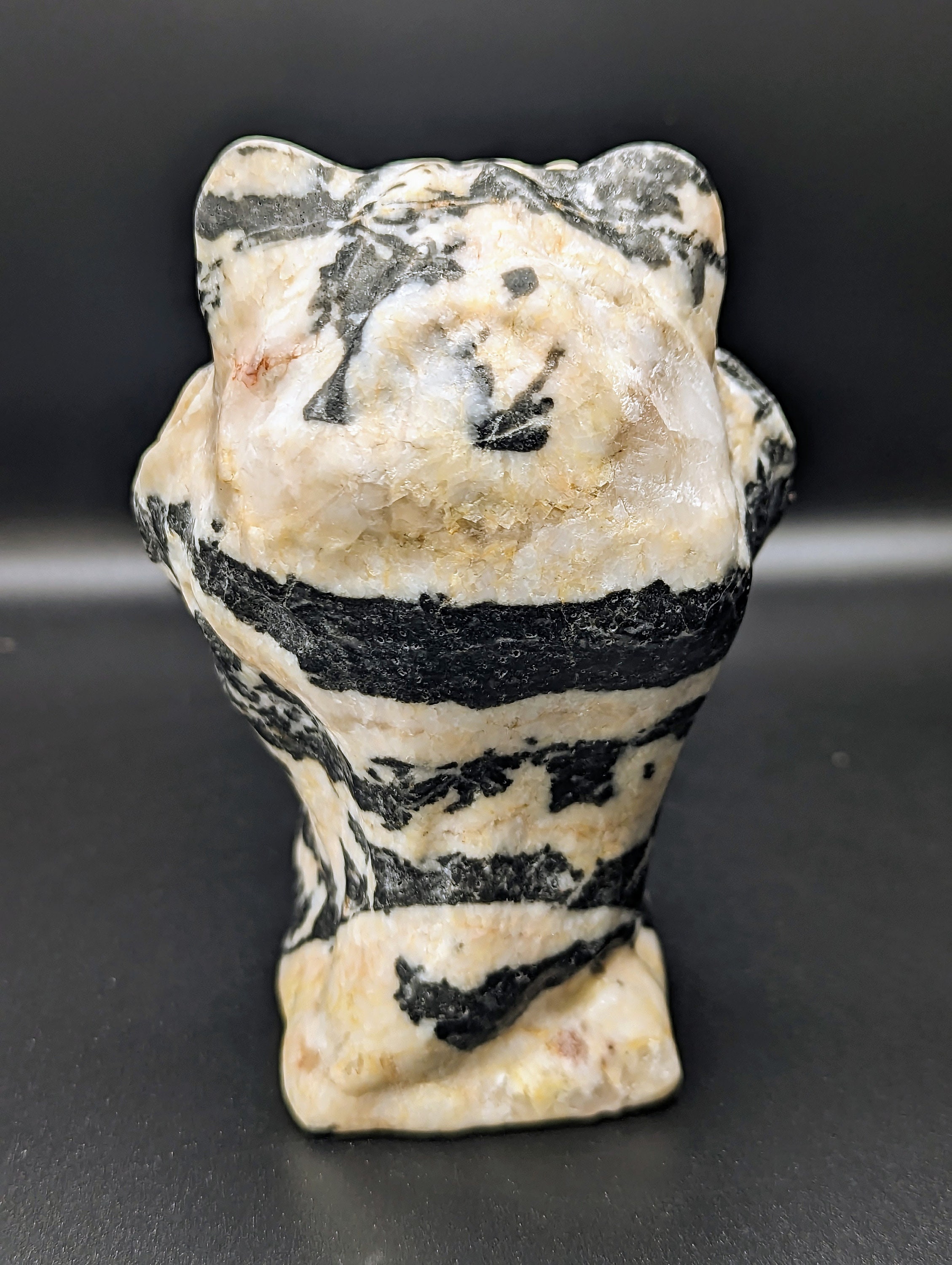 Black and White Zebra Jasper Wolf Bust, Wolf Head, Natural Decor - Etsy