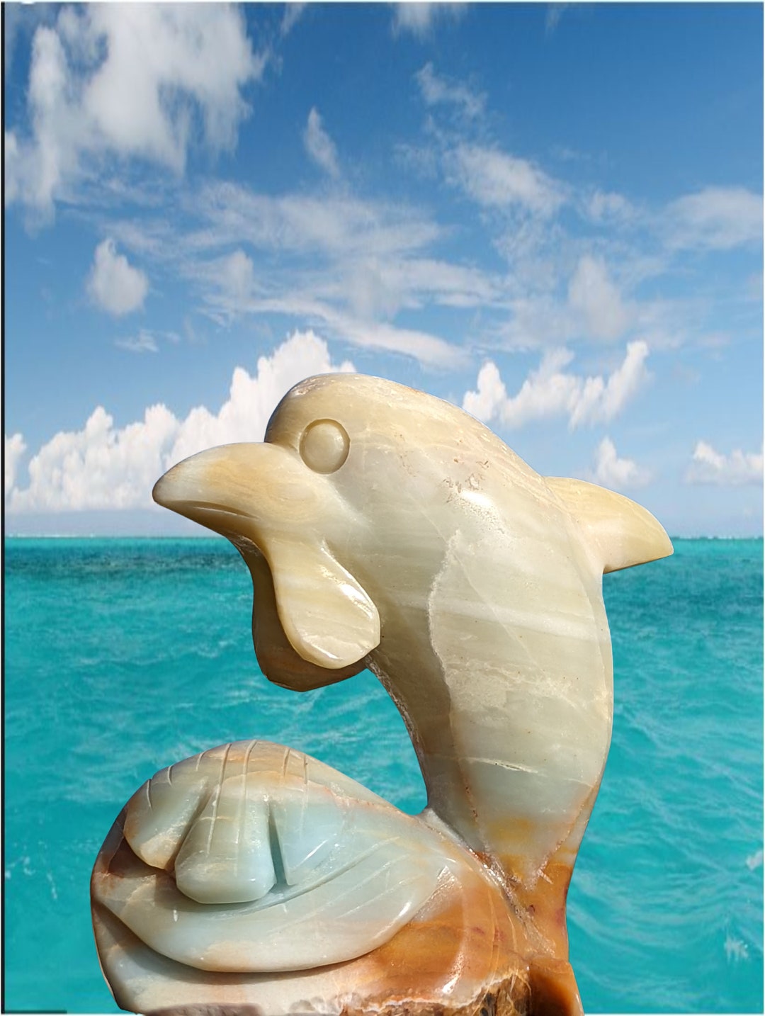 Jumping Caribbean Calcite Dolphin, Crystal, Decor, Ocean, Decorating ...