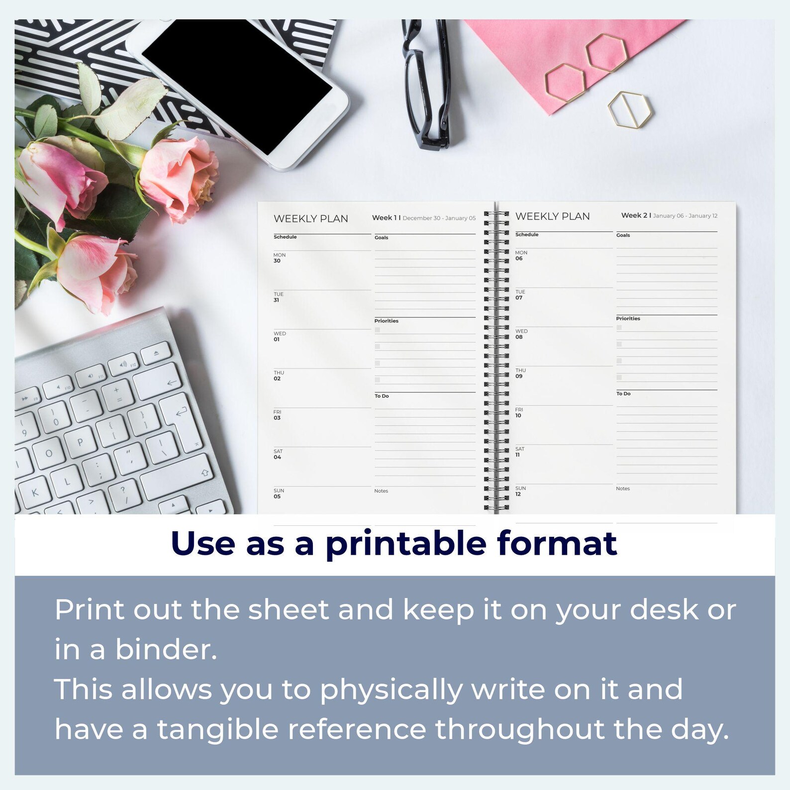 2025 Dated Weekly Planner - Printable A4 and Letter, PD02 - Etsy