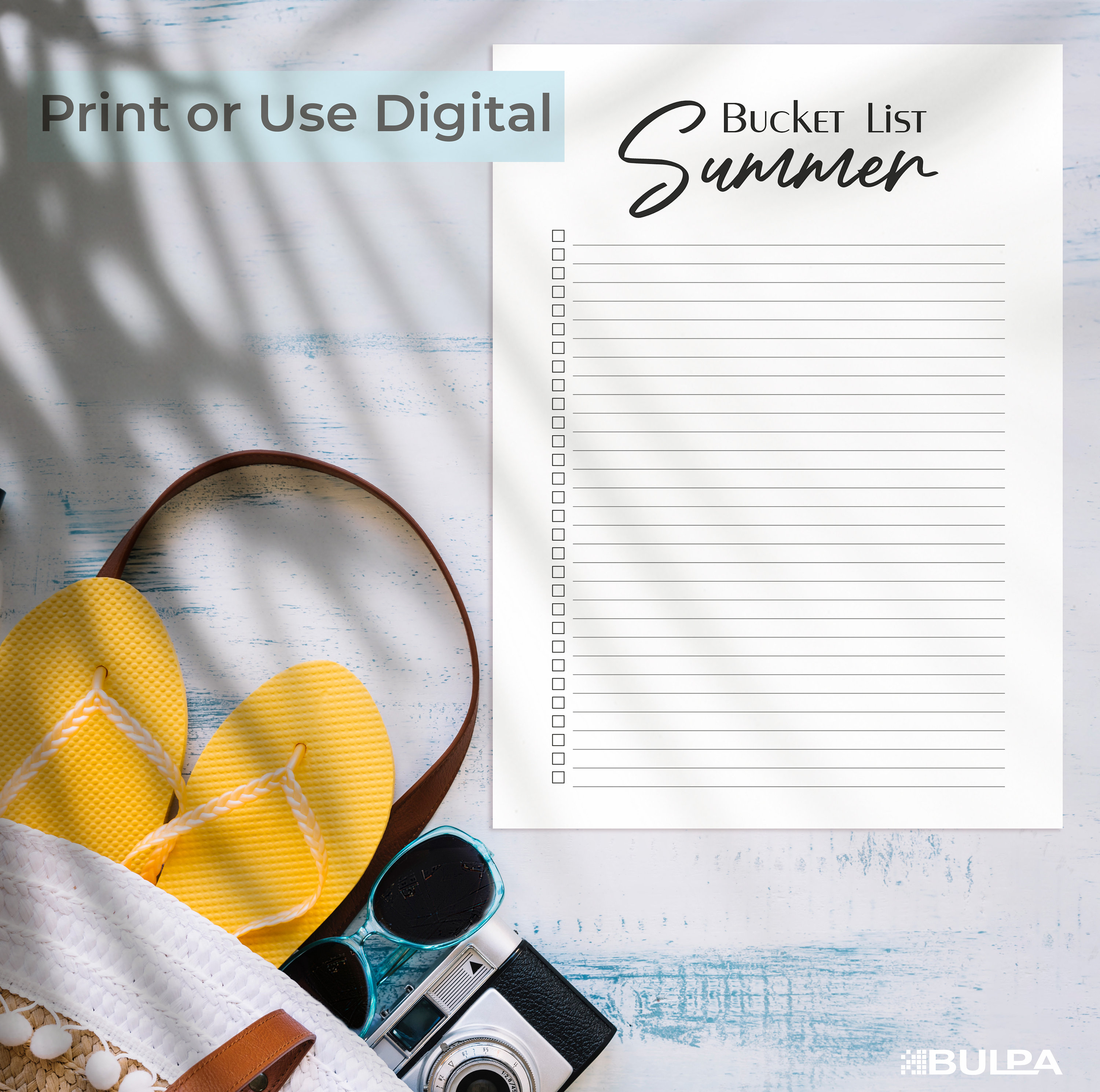 Summer Bucket List Printable - Fun Family Activities, Seasonal Planner ...