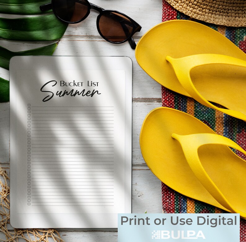 Summer Bucket List Printable - Fun Family Activities, Seasonal Planner ...