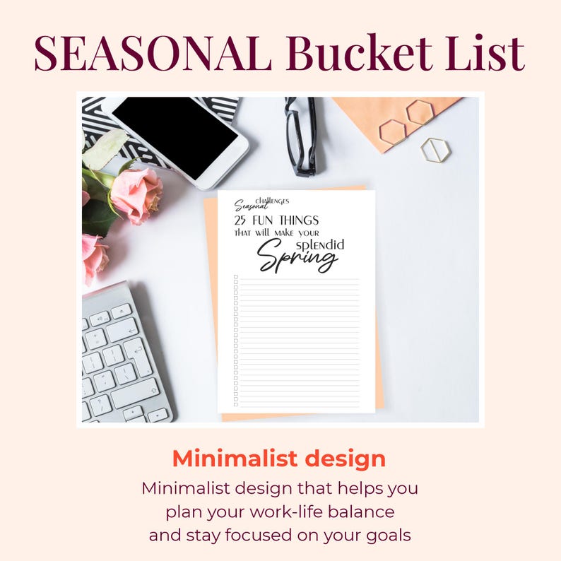 Seasonal Challenges Planner Inserts: A4, A5, Letter (digital Download ...
