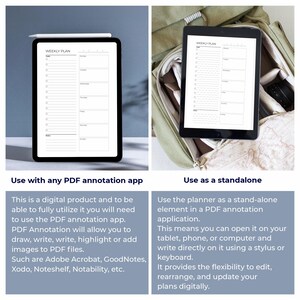 Digital Weekly Planner Template for Note-taking Apps: Notability, Xodo ...