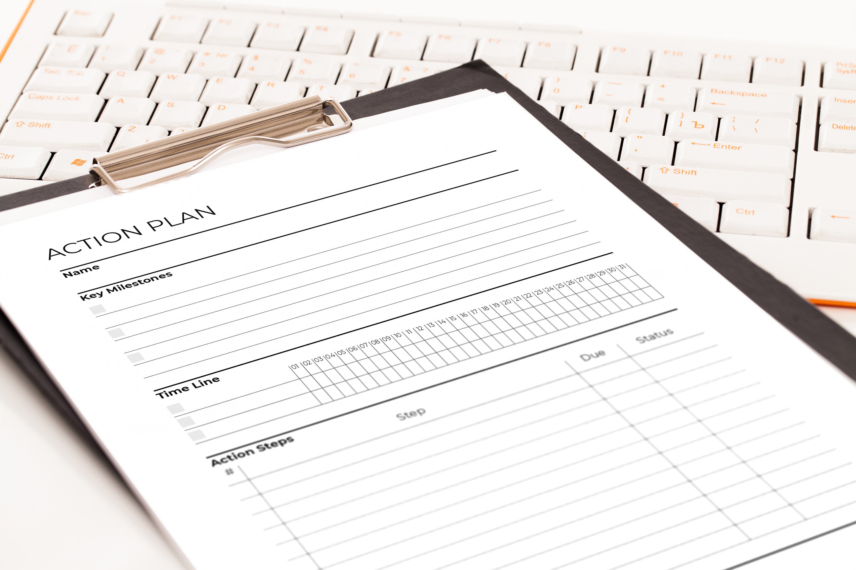 Action Planner for Printable or Digital Fillable, Minimalist Design, A5 ...