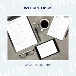 Digital Weekly Planner Template for Note-taking Apps: Notability, Xodo ...