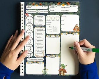 Printable Dungeons and Dragons Character Sheet - Mountains and Dragons Design for D&D 5E - Etsy