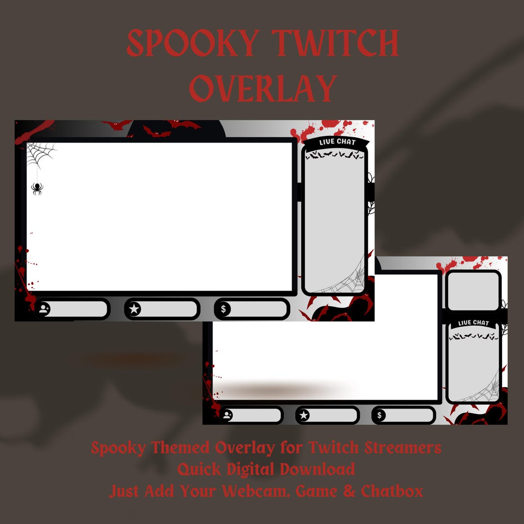Halloween Twitch Overlay - Just Chatting Screen, Gaming Screen - OBS ...
