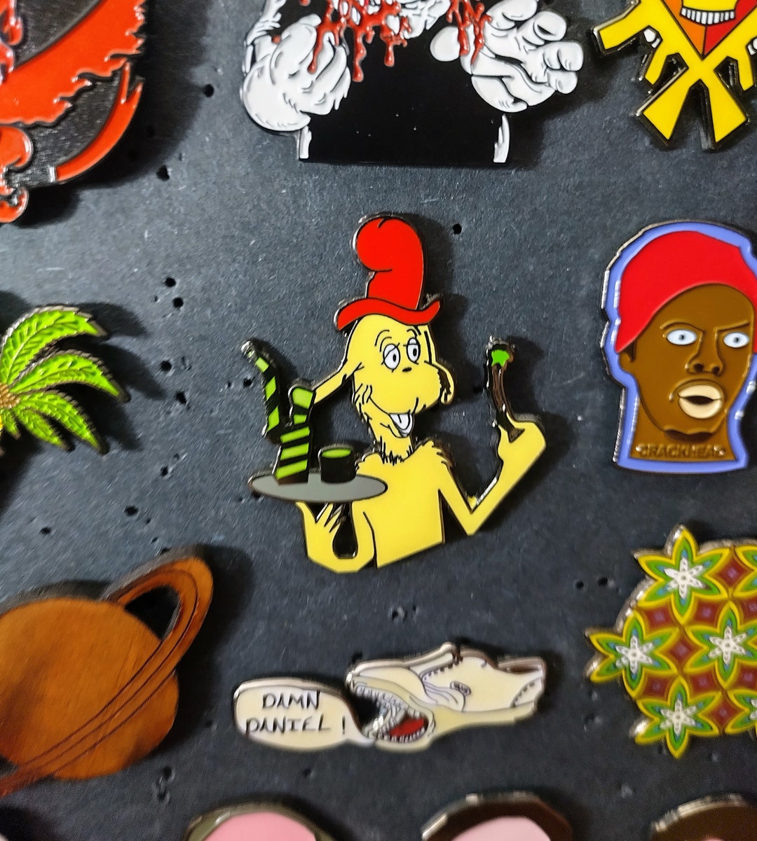 Green Hash & Dabs Pin glows in the Dark Limited Edition 200 - Etsy