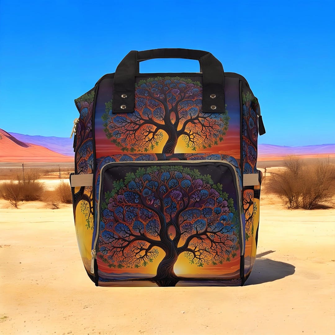 Rare trippy Tree Black Backpack limited Edition 77 - Etsy