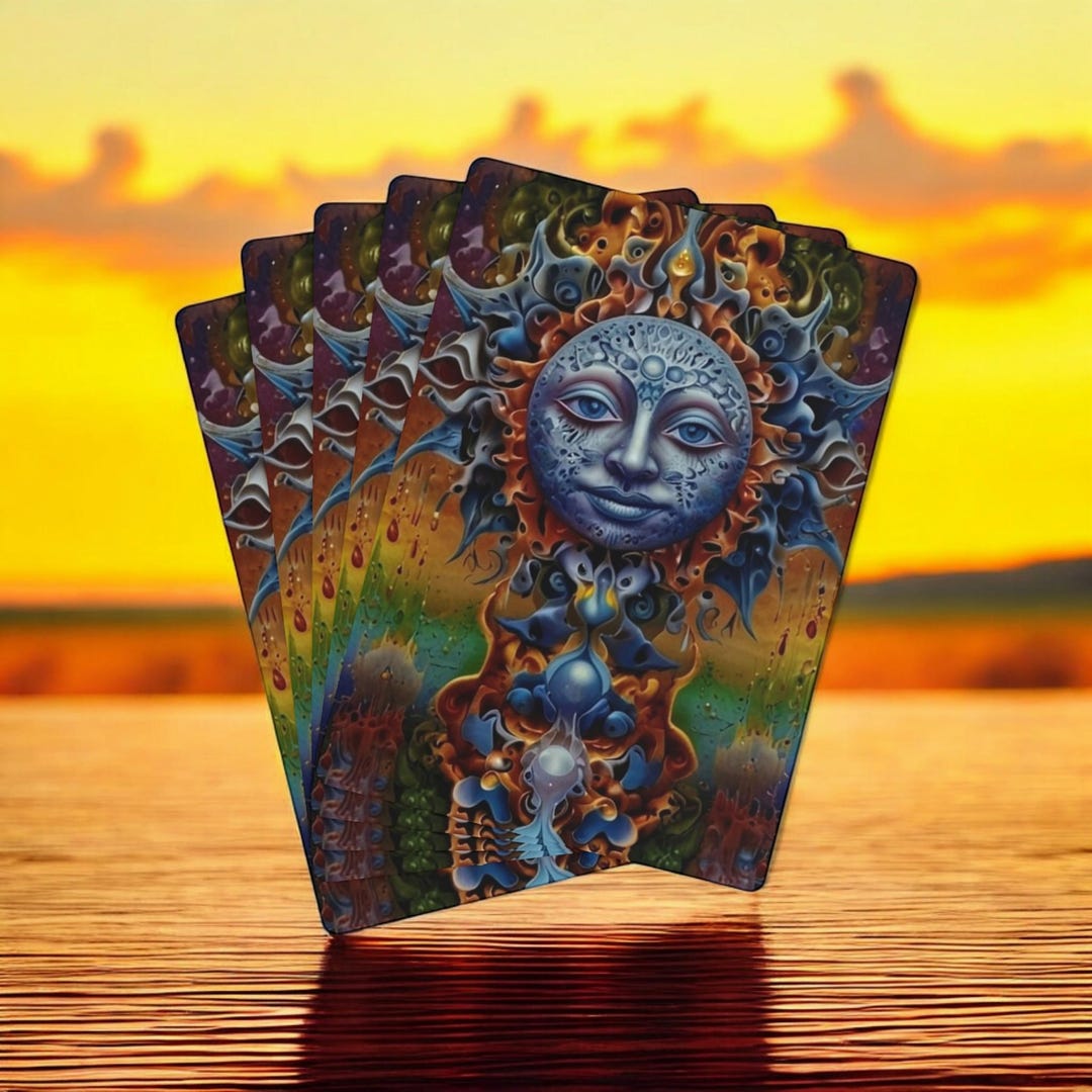 Rare "the Sun + the Moon" Poker/blackjack Magician Playing Cards ...