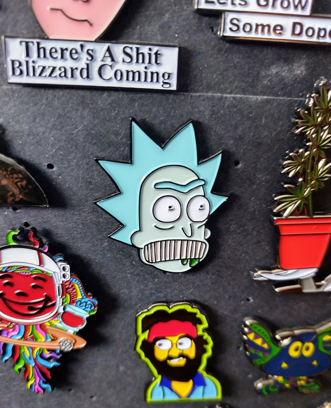 10 Cartoon Grey Hair Face Pins limited Edition - Etsy