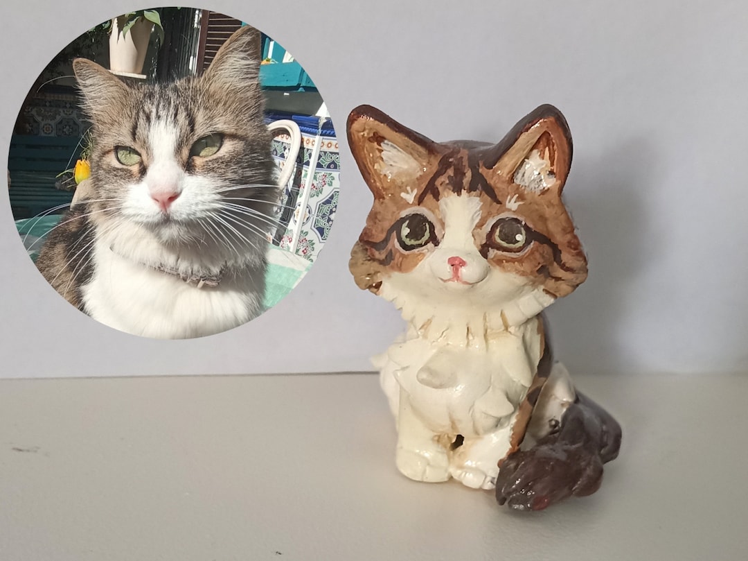 Custom Pet Clay Figurine Chibi Decoration - Etsy