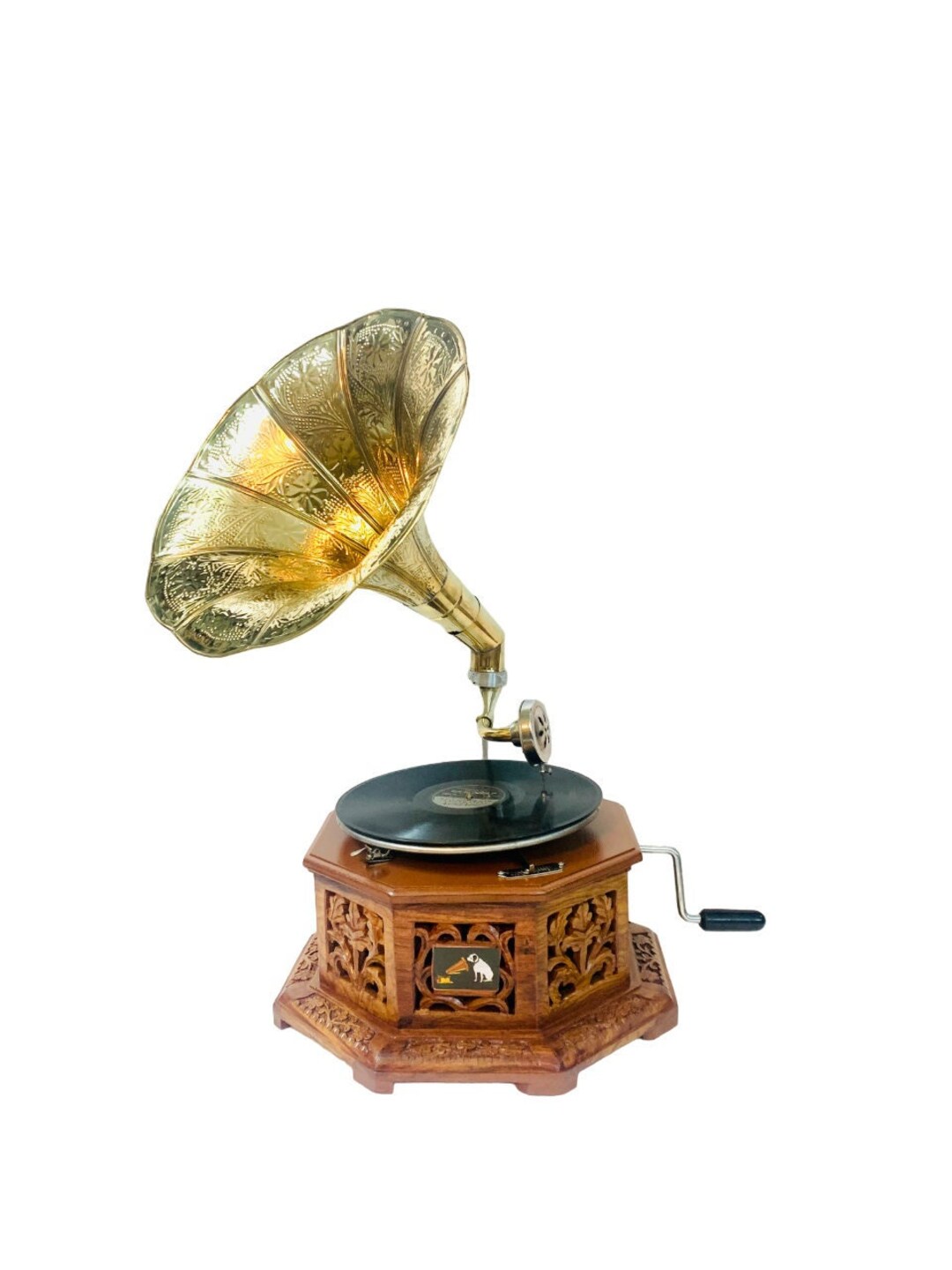 HMV Gramophone Record Player Phonograph Gramophone Embroidered - Etsy