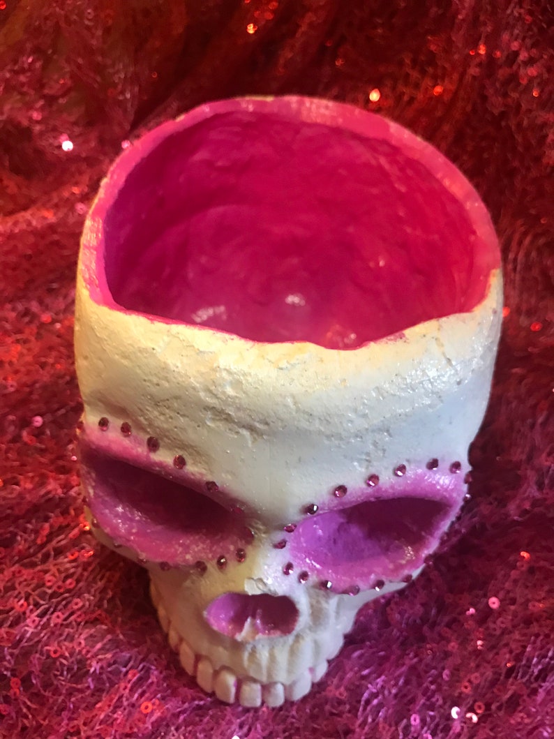 Sugar Skull Style Skull Plant Pot - Etsy