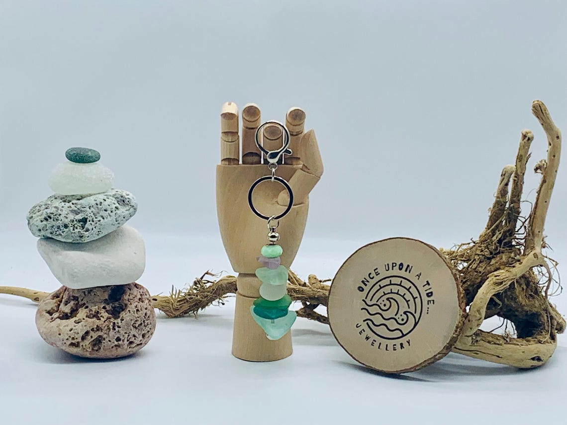 Custom Sea Glass Design Keyrings, Room Keys, Bag Charms - Etsy
