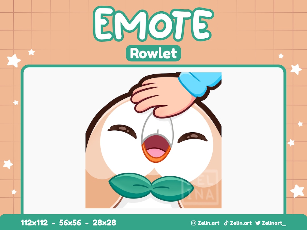 Rowlet Pet | Emote for Twitch, Discord and Youtube | Stream Assets ...