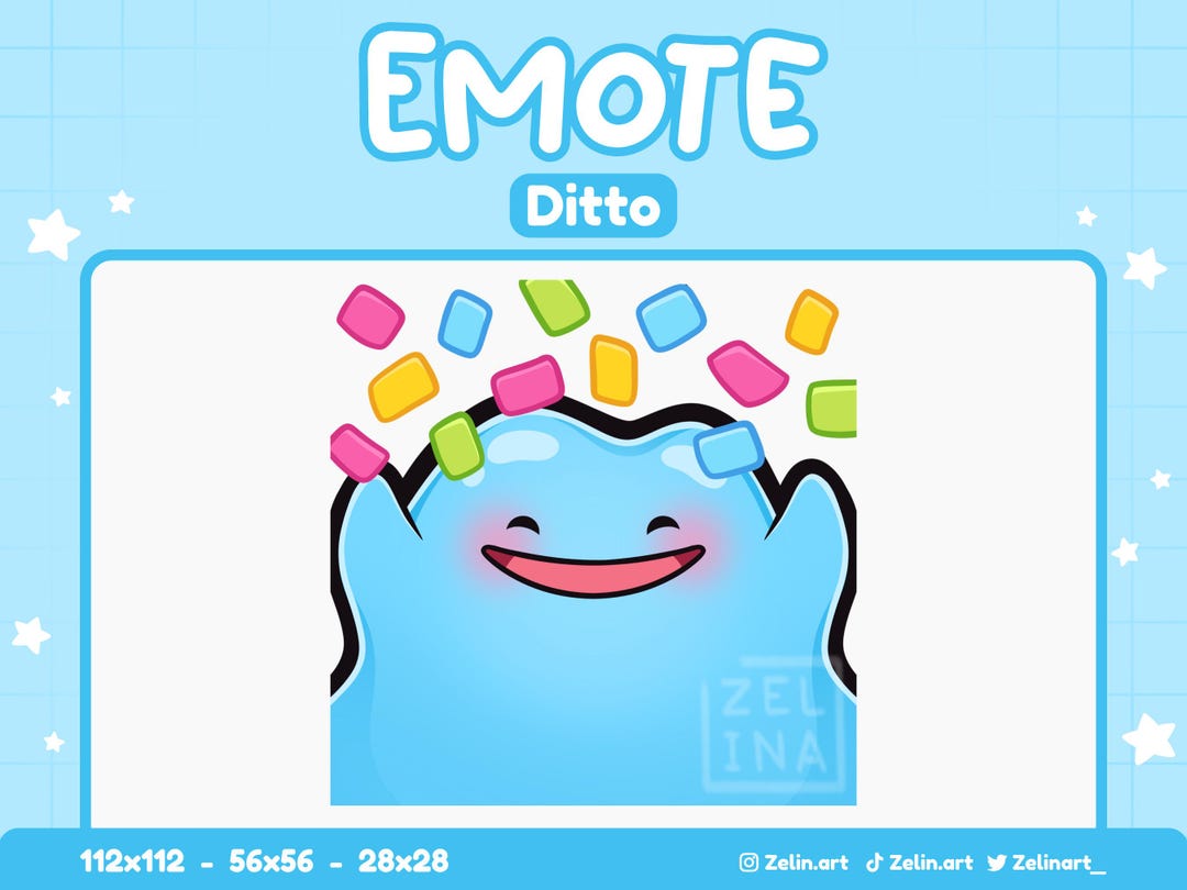 Shiny Ditto Celebrate Hype | Emote for Twitch, Discord and Youtube ...