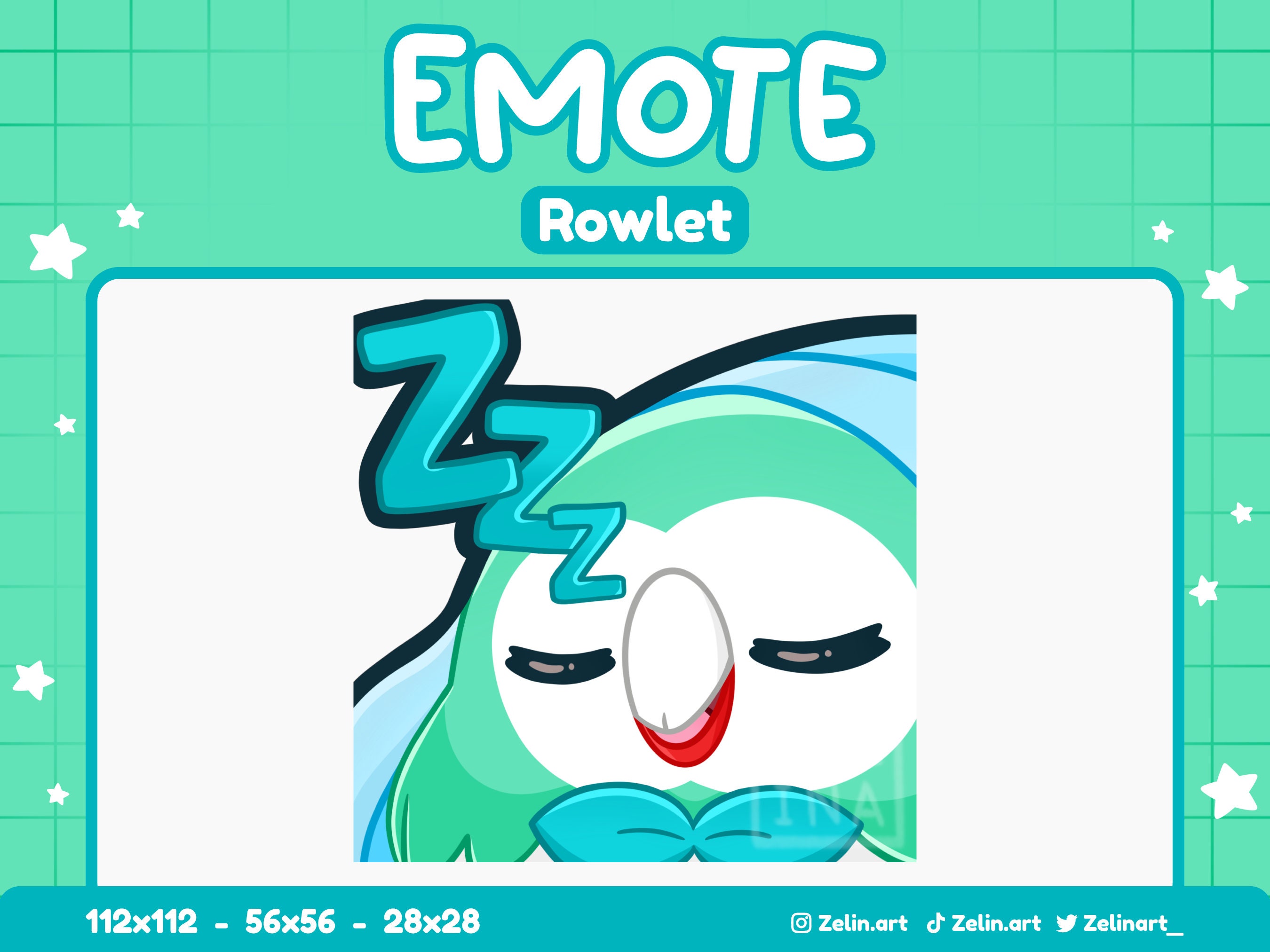 Shiny Rowlet Sleep Tired | Emote for Twitch, Discord and Youtube ...