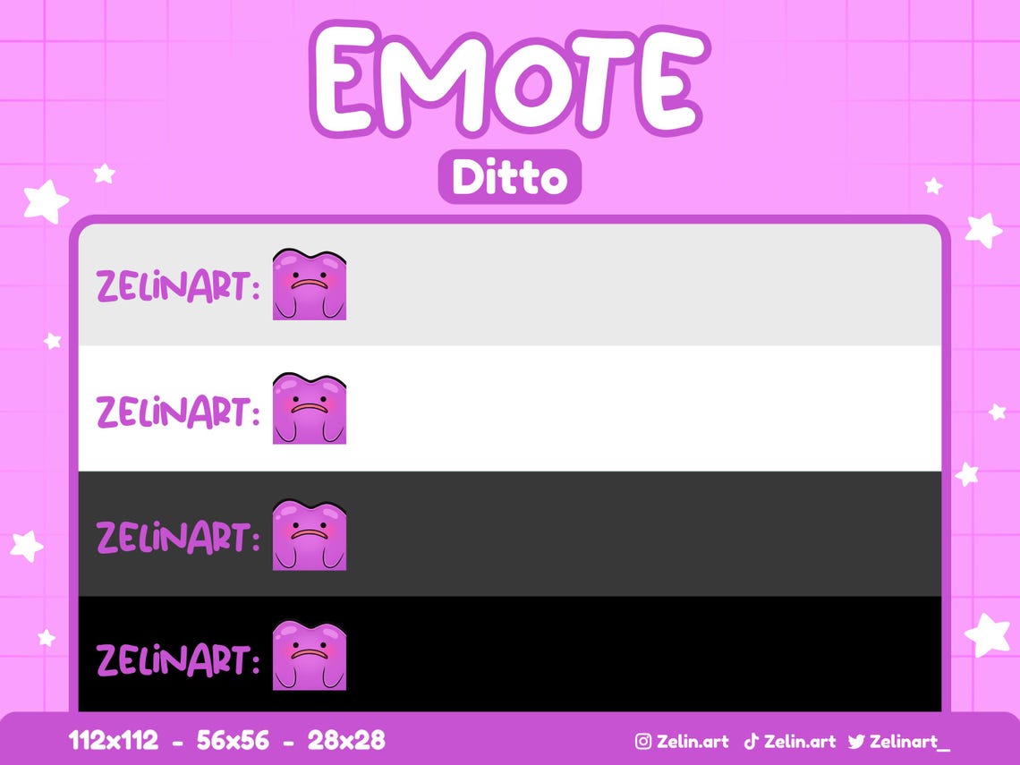 Ditto Sad | Emote for Twitch, Discord and Youtube | Stream Assets, Cute ...