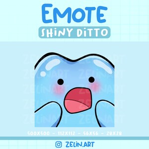 Cute Shiny Ditto Shocked Pokemon Emote for Twitch, Discord and Youtube ...