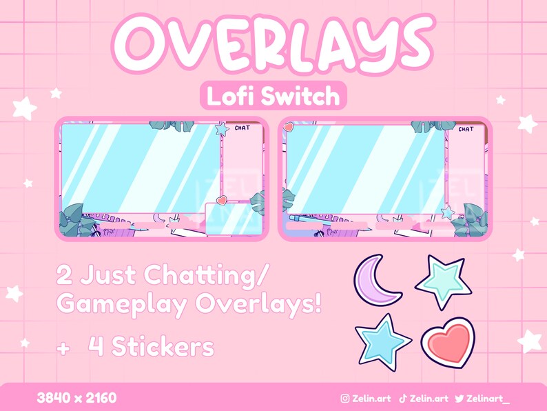 ANIMATED Lofi Switch Overlays and Scenes for Twitch Starting, BRB, Ending, Offline, Gameplay ...