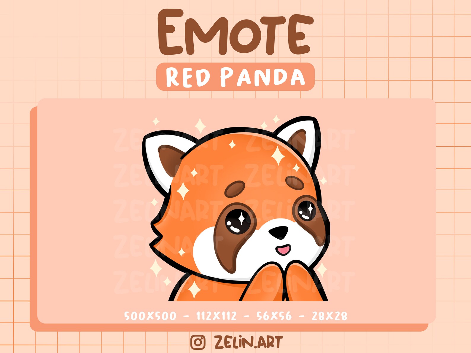 Cute Red Panda Woah Emote for Twitch Discord and Youtube - Etsy