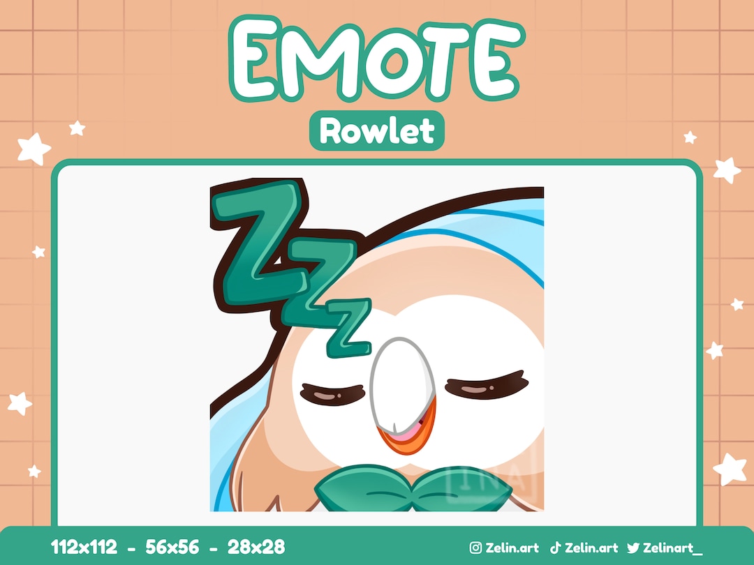 Rowlet Sleep Tired | Emote for Twitch, Discord and Youtube | Stream ...
