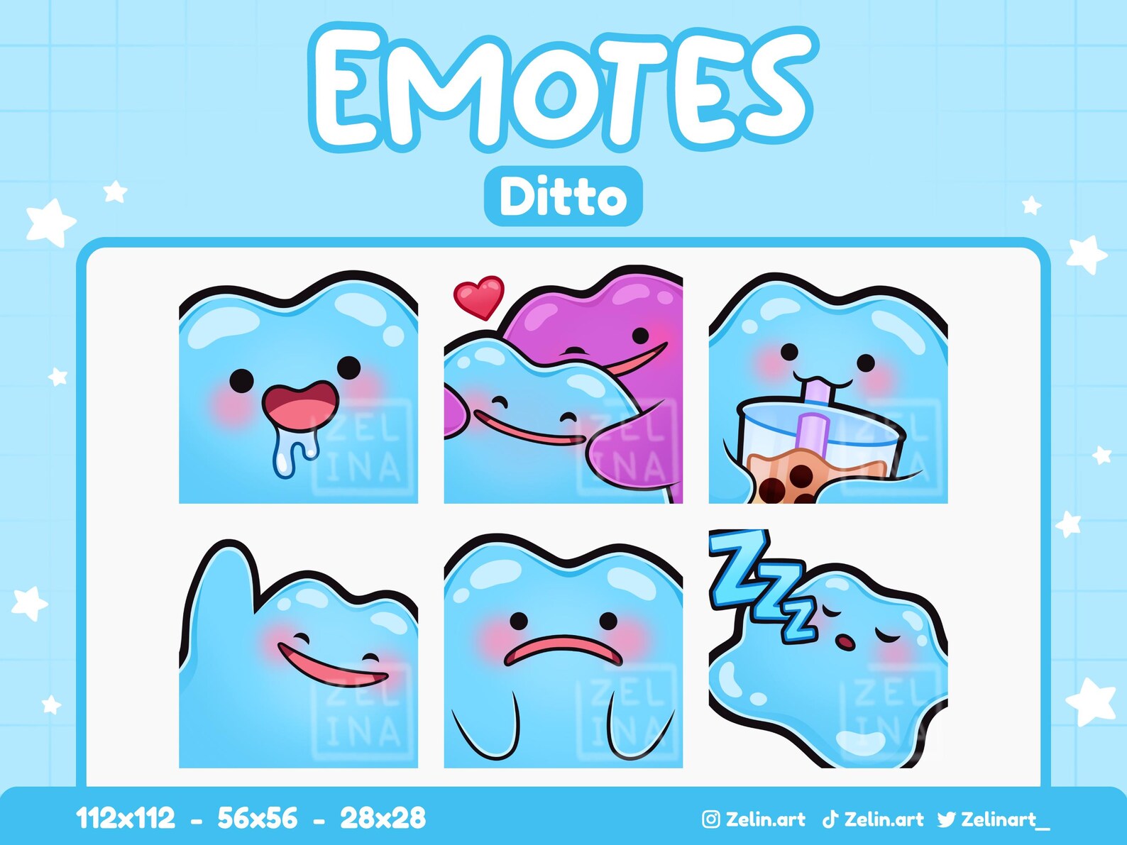 Shiny Ditto | Emote Bundle for Twitch, Discord and Youtube | Stream ...