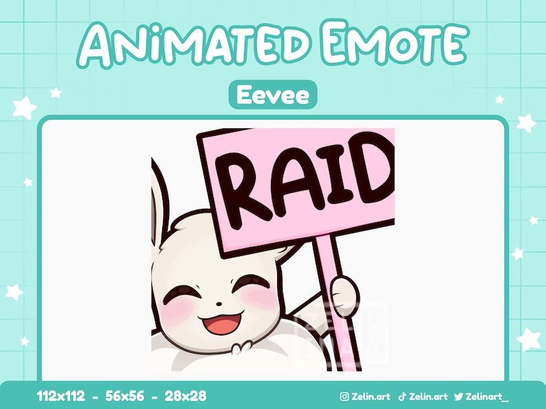 ANIMATED Shiny Eevee Raid | Emote for Twitch, Discord and Youtube ...