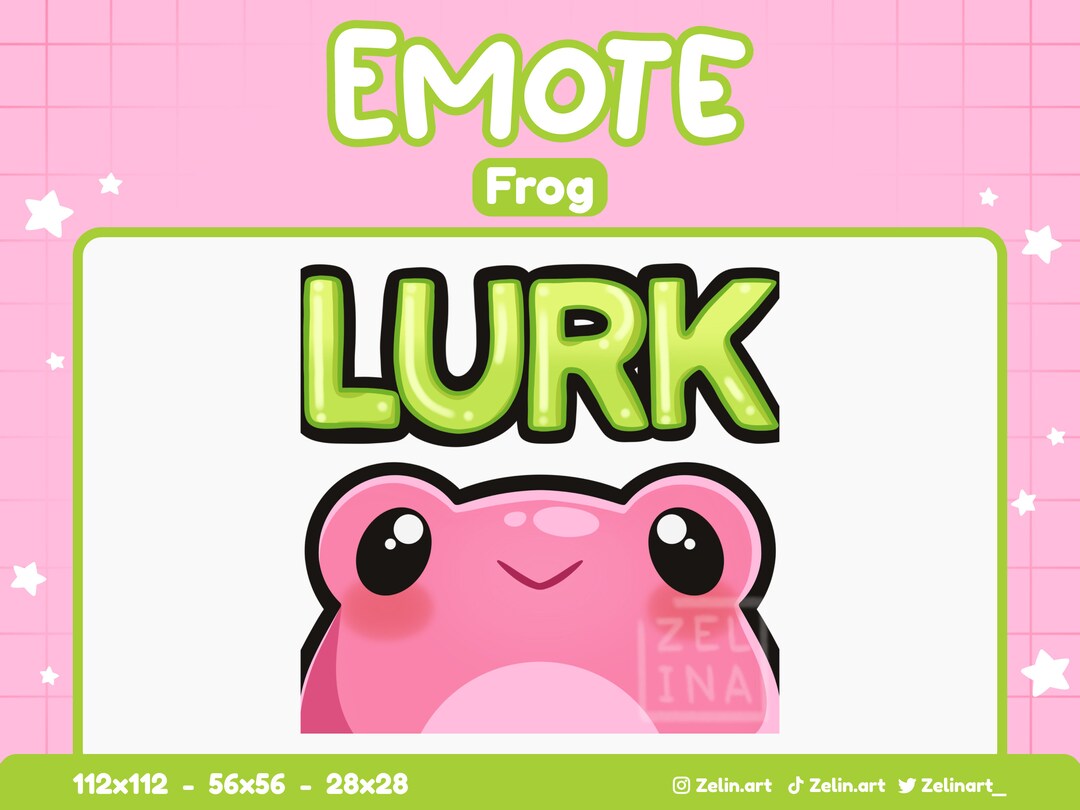 Frog Lurk Peek | Emote for Twitch, Discord and Youtube | Stream Assets ...