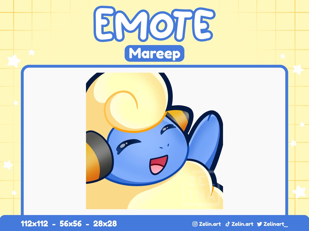 Mareep Hi Wave | Emote for Twitch, Discord and Youtube | Stream Assets ...