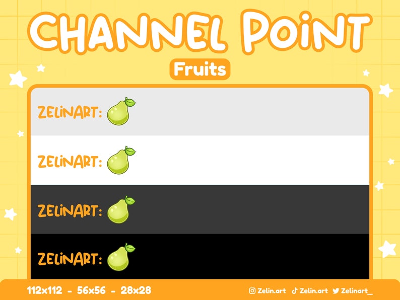 Pear Fruit | Channel Point / Emote for Twitch, Discord and Youtube ...