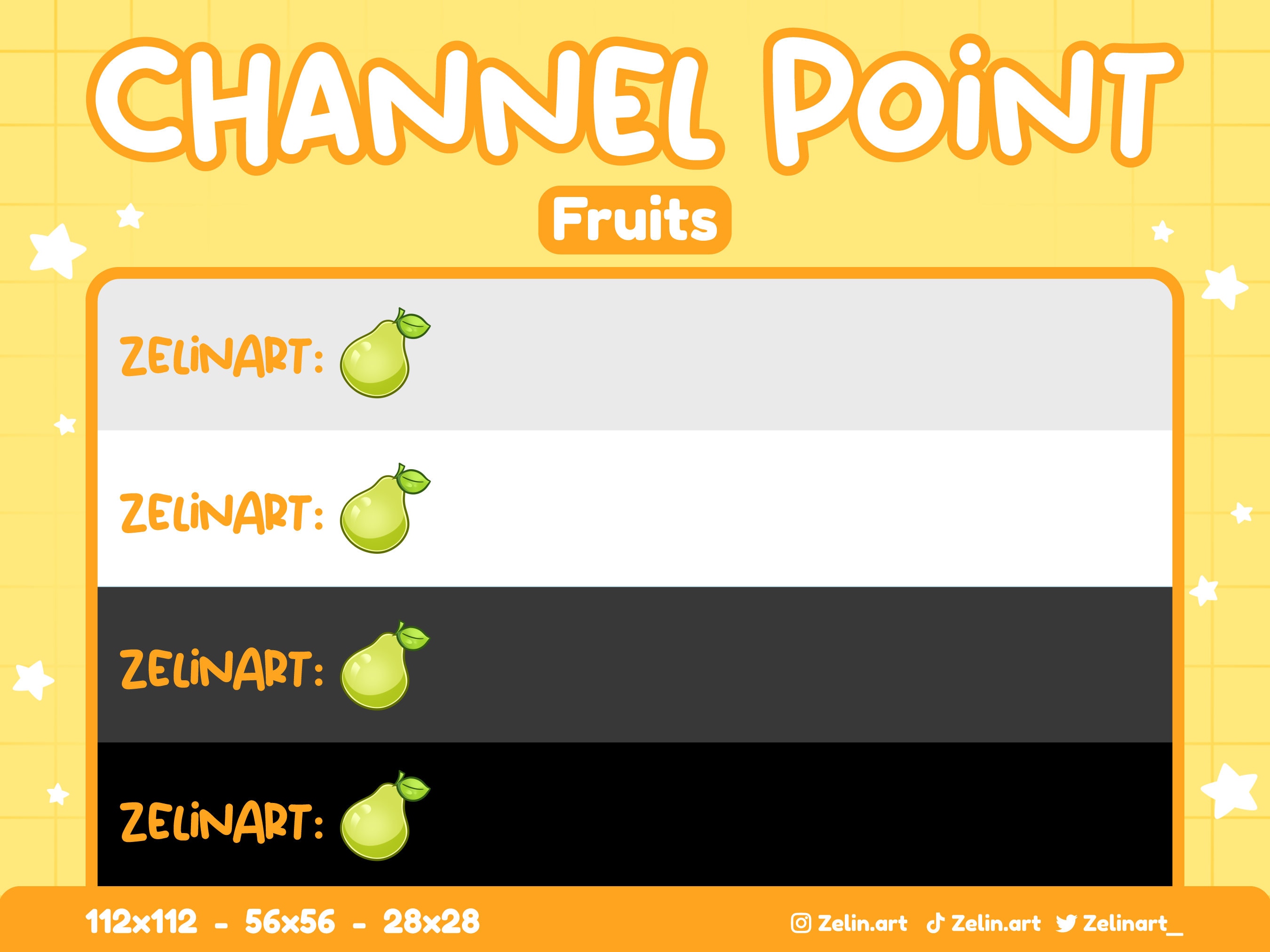 Pear Fruit | Channel Point / Emote for Twitch, Discord and Youtube ...