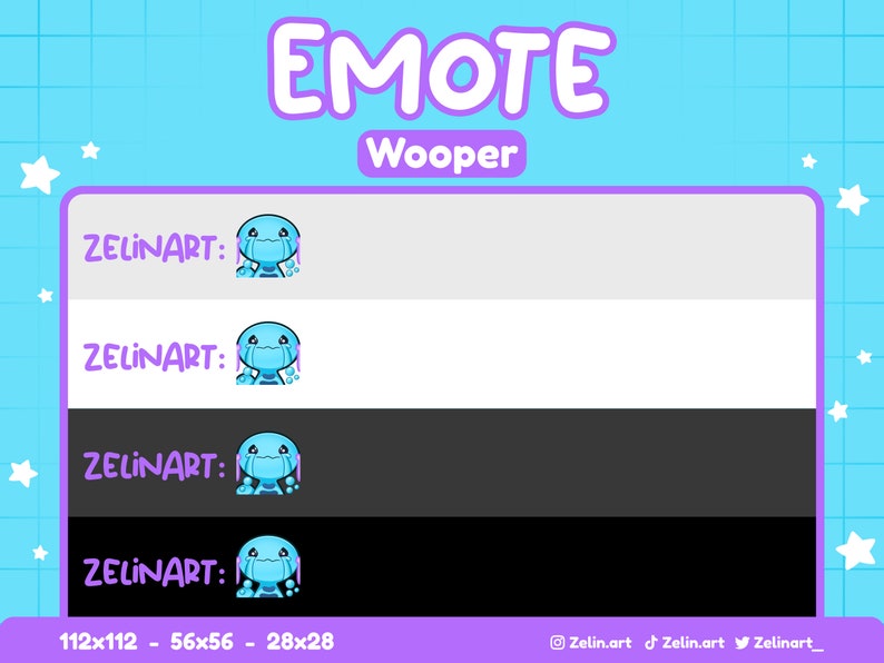 Wooper Sad Crying | Emote for Twitch, Discord and Youtube | Stream ...