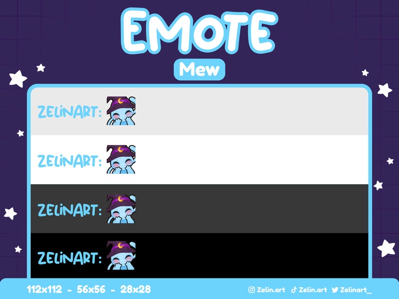 Shiny Mew Halloween Witch | Emote for Twitch, Discord and Youtube ...