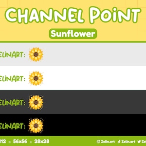 Sunflower | Channel Point / Emote for Twitch, Discord and Youtube ...