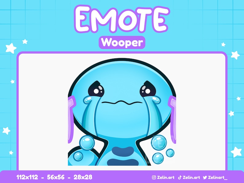 Wooper Sad Crying | Emote for Twitch, Discord and Youtube | Stream ...