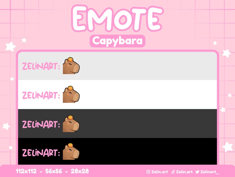 Capybara Mandarin | Emote for Twitch, Discord and Youtube | Stream ...