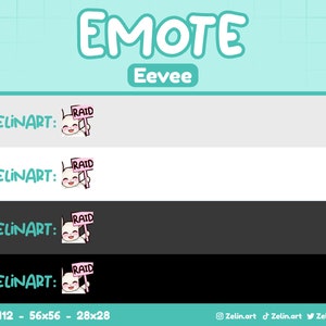 Shiny Eevee Raid | Emote for Twitch, Discord and Youtube | Stream ...